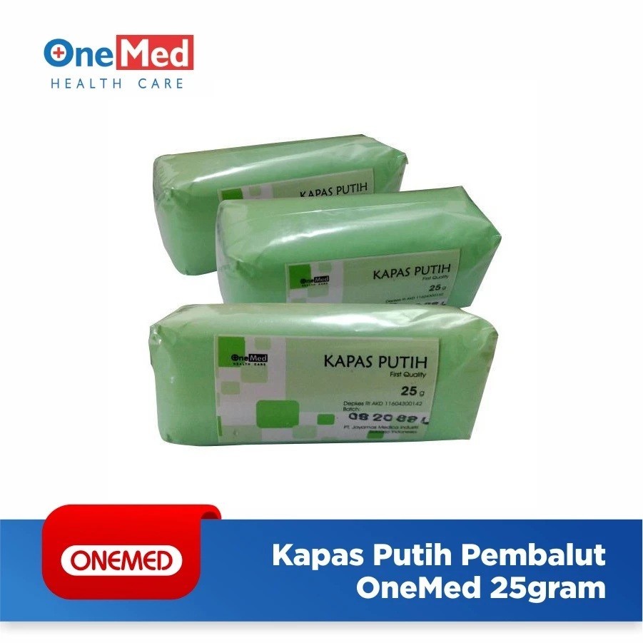 Jual Onemed Kapas Putih 25 Gram Pembalut Luka P3K | Shopee Indonesia