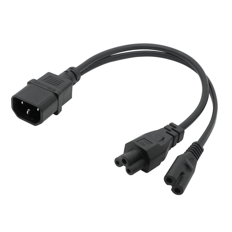 Jual Y Type Splitter Power Cord ,IEC320 C14 Plug 3-Prong Male Power ...