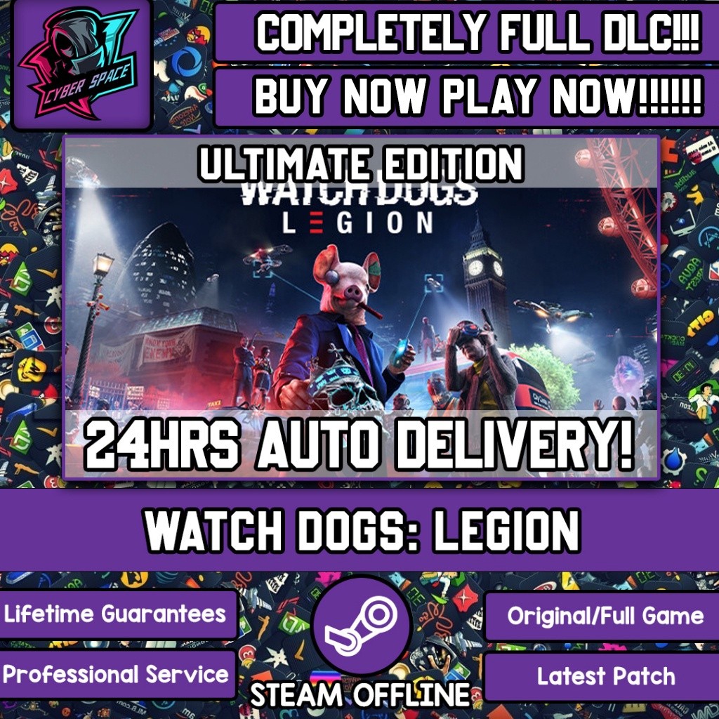Jual Watch Dogs Legion [Auto Delivery] [Steam Offline] [Full DLC] Cyber Space PC Game | Shopee ...