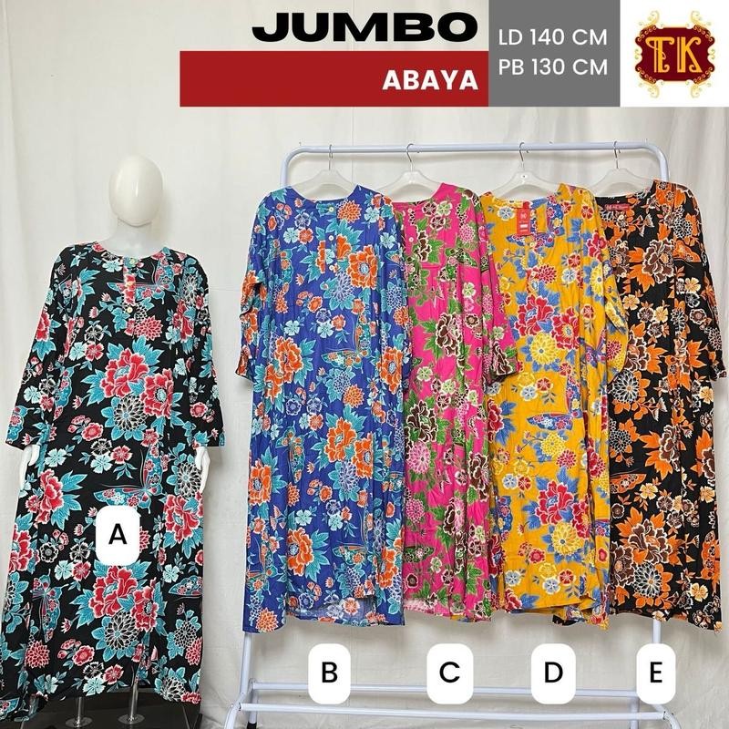 Jual Tirta Kencana Label Merah Daster Jumbo Abaya Motif Dahlia Akasia ...