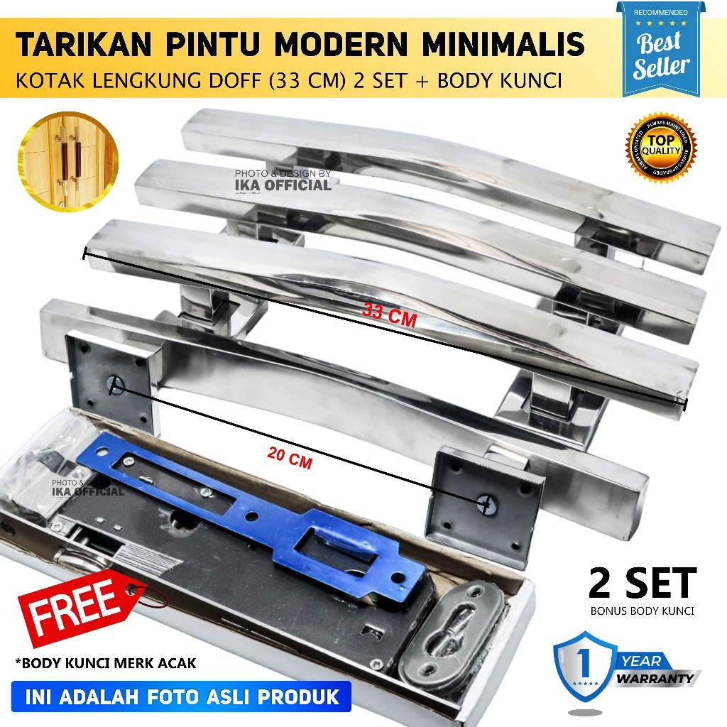 Jual HANDLE PINTU RUMAH 33 CM STAINLESS ANTI KARAT MEWAH MINIMALIS ...