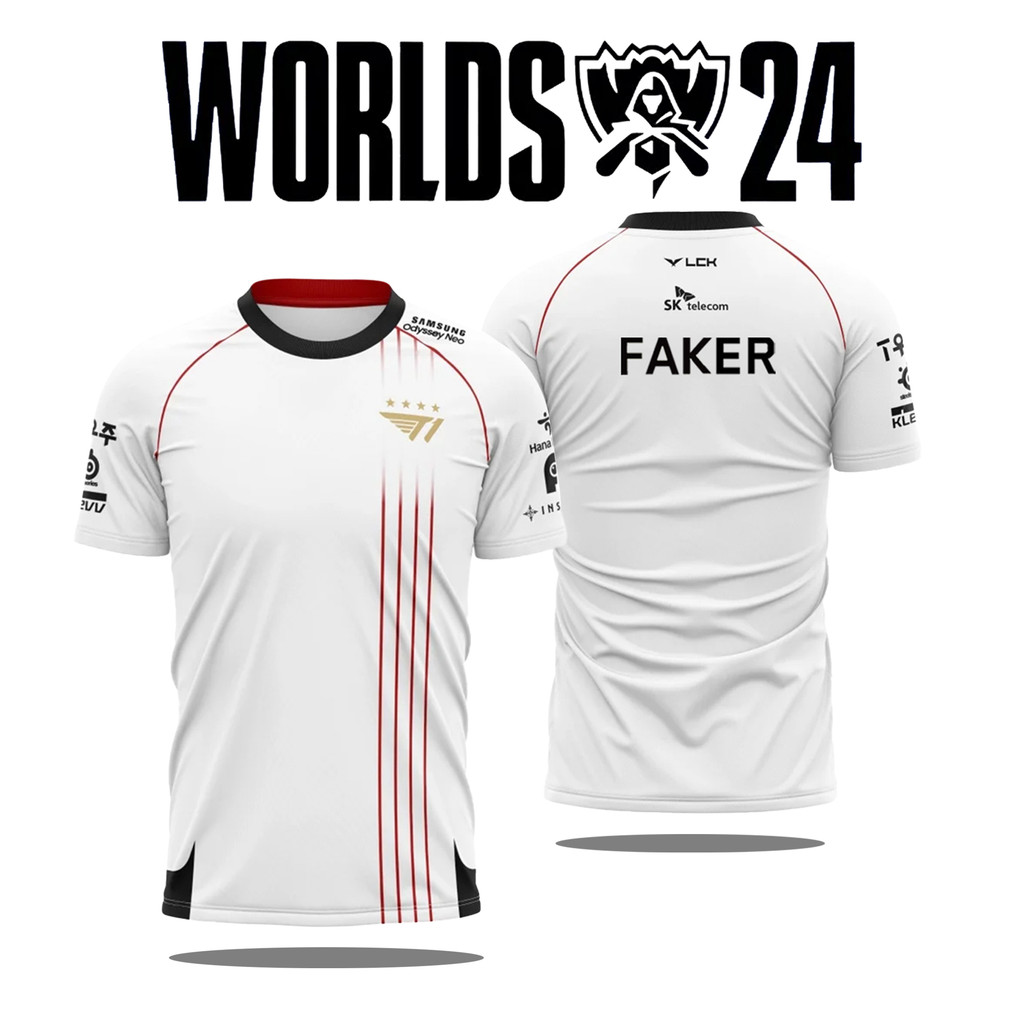 Jual 2024 New T1 Esports Team Uniform T-shirt League Of Legends World ...