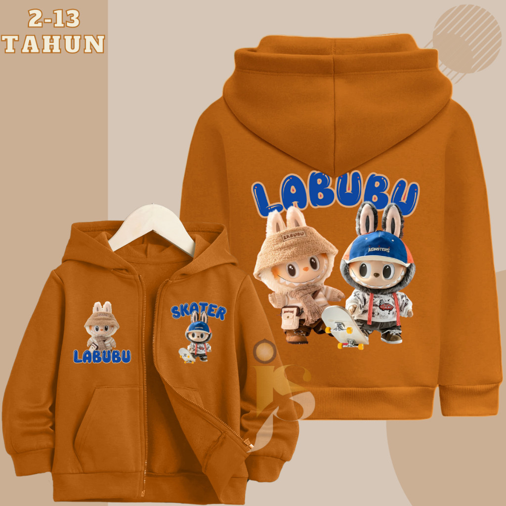 Jual SAX56 Jaket Zipper Labubu Anak Laki Laki Perempuan Usia 2 3 4 5 6 ...