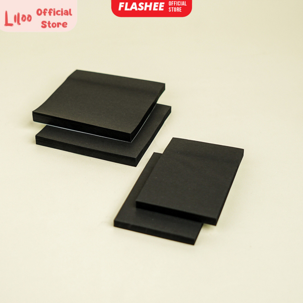 Jual Flashee Sticky Notes Kertas Tempel Black Color Memo Sticky Polos ...