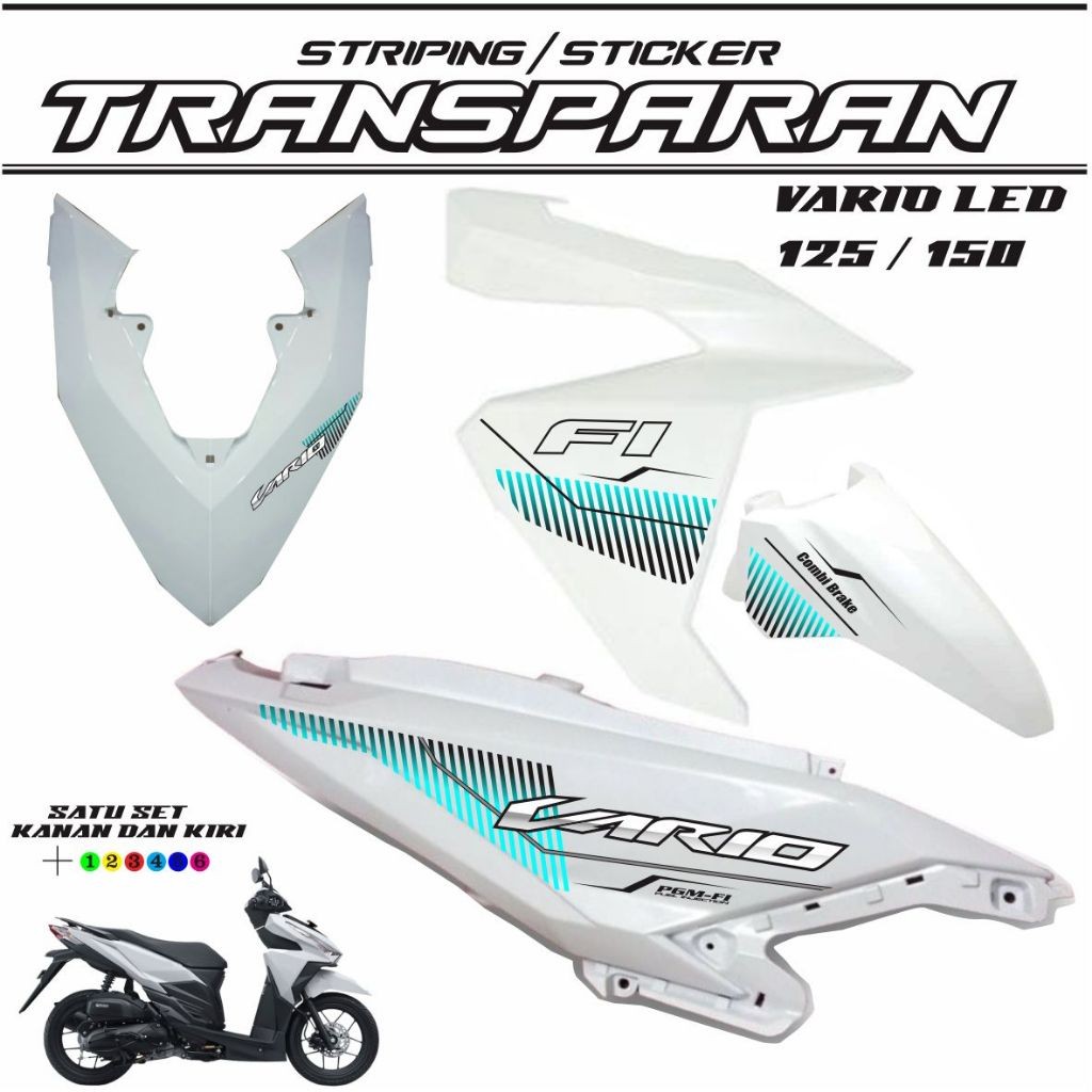 Jual STIKER STRIPING TRANSPARAN BENING VARIO LED 125/150 OLD LIMITED ...