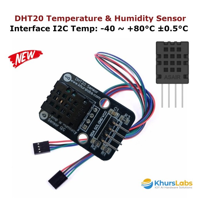 Jual JS99 DHT20 Temperature & Humidity I2C IIC DHT 20 Sensor Suhu Dan Kelembaban ORIGINAL ASAIR ...