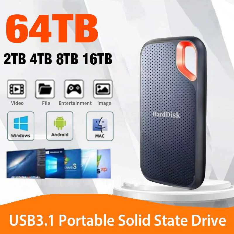 Jual New External Hard Drive 1TB Portable SSD HARD DISK 2TB High-speed ...