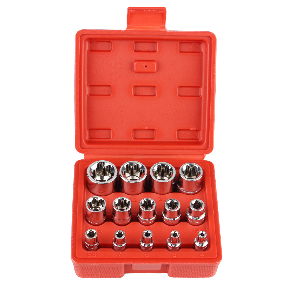 Jual E4-E24 Star Socket Set Wrench Head Auto Repair Tools External Torx ...