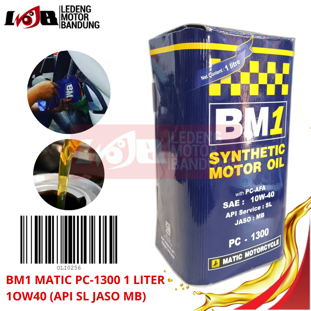 Jual BM1 PC-1300 Matic 1 Liter 10w40 Oli Synthetic Motor Matik Scooter Oil 1000ml | Shopee Indonesia