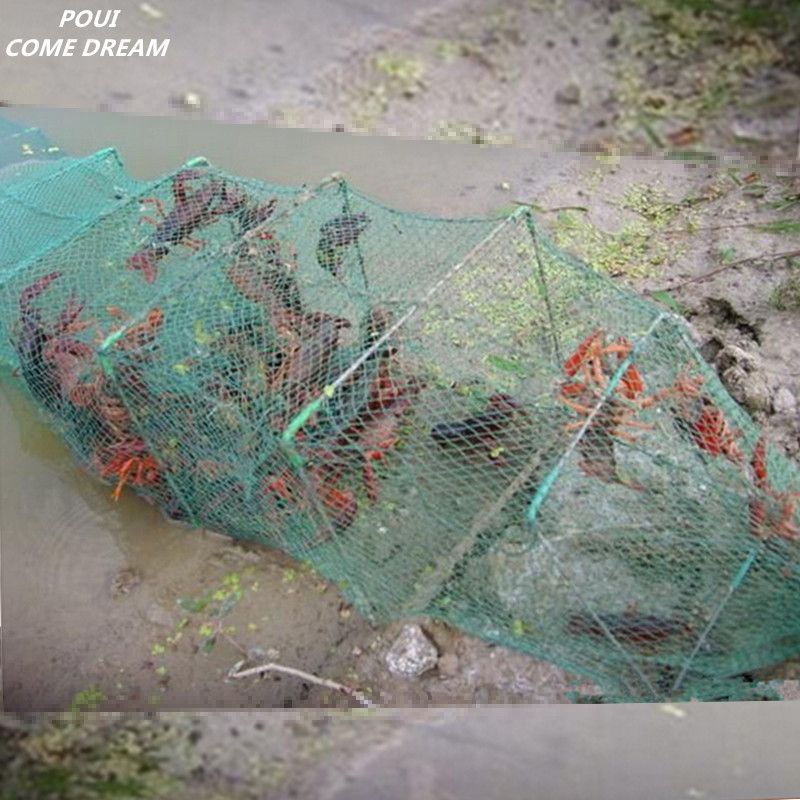 Jual 10m 33sections 20 inlet fishing cage ground cage pesca fishing net ...