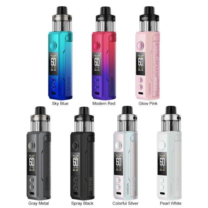 Jual Voopoo Drag S2 60W 2500mAh Pod Mod Kit by Voopoo - Pod Mod Drag S ...