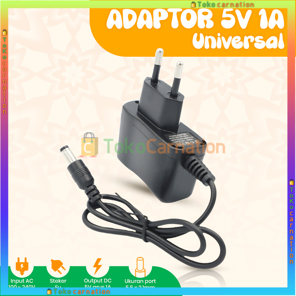 Jual BEST SELLER!!! Adaptor 5V-1A untuk power tambahan USB HUB 5 VOLT ...