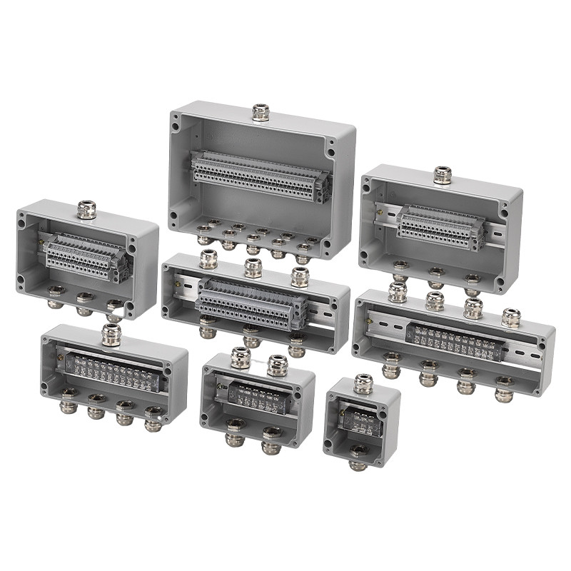Jual Waterproof Wiring terminal box With Cable Glands Cast aluminium ...