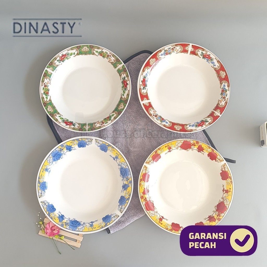 Jual DYNASTY Piring Makan Keramik 9,25 Inch 23 Cm Piring Cantik Spring ...