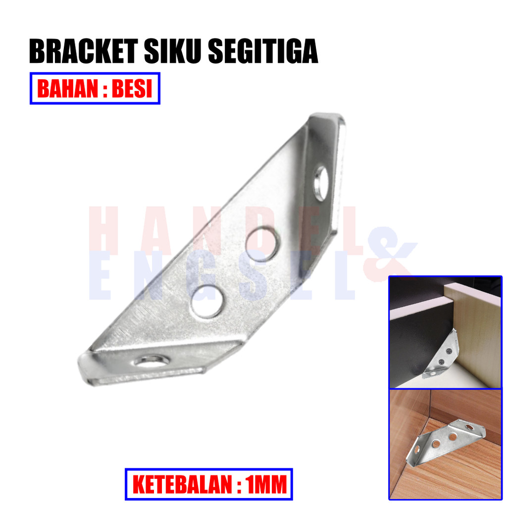 Jual Bracket Siku Ambalan Sudut Segitiga Kabinet Furniture Kayu ...
