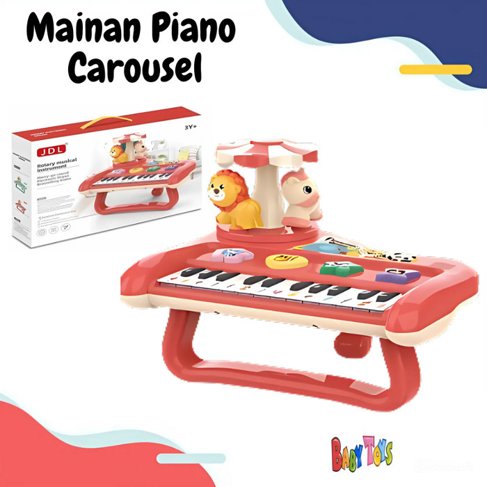 Jual BabyToys Mainan Piano Anak Animal Farm Musik Rotary Carousel ...