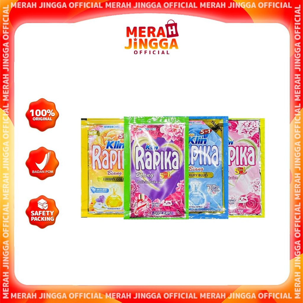 Jual Rapika Biang 1RENTENG 7ml - Rapika Biang Pewangi Pakaian - Merah ...