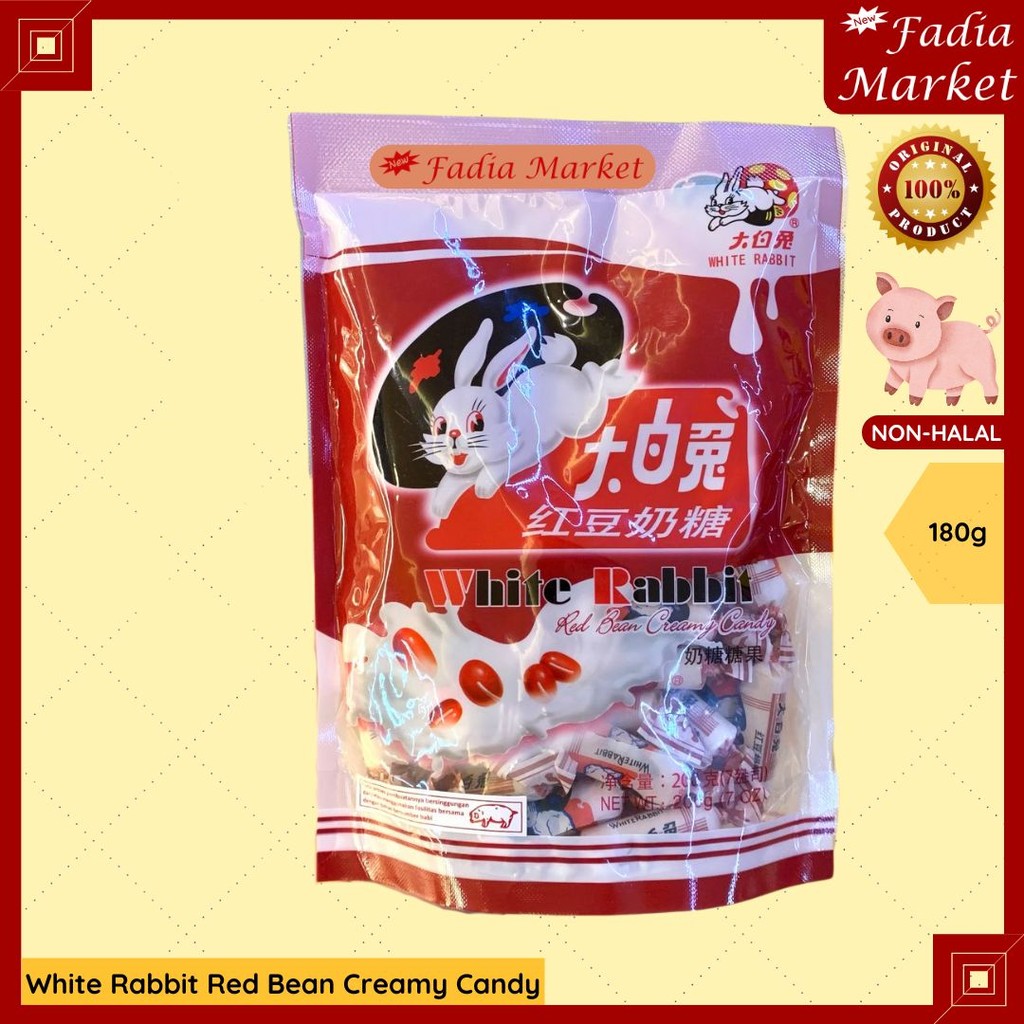 Jual White Rabbit Red Bean Creamy Candy Permen Susu Kelinci Rasa Kacang ...
