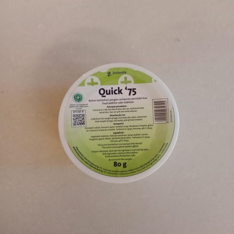 Jual Quick 75 80 Gram/Penstabil Kue Dan Cake / Sp Zelandia | Shopee ...