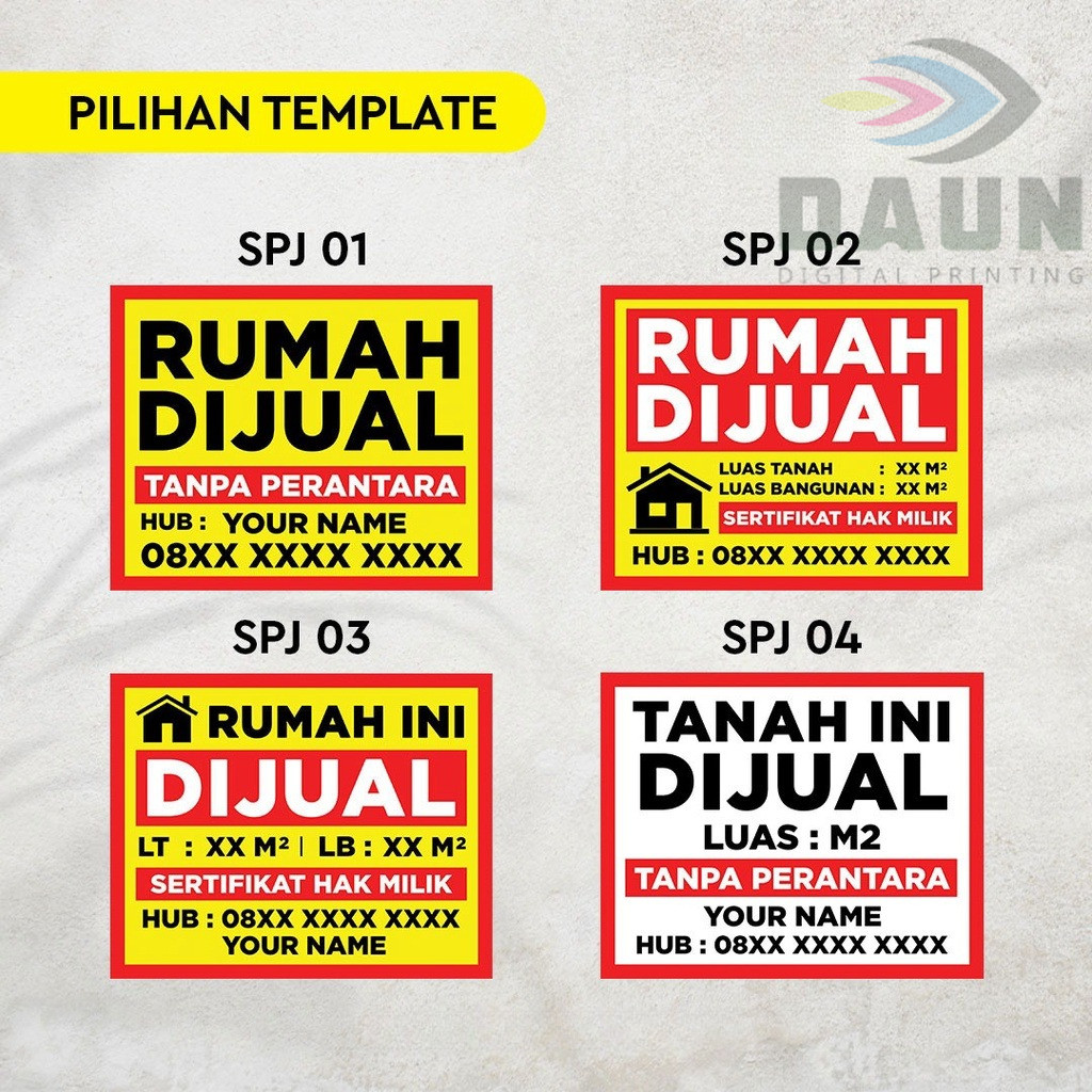 Jual Cetak Spanduk Rumah Dijual / Ruko Disewakan / Banner Rumah ...