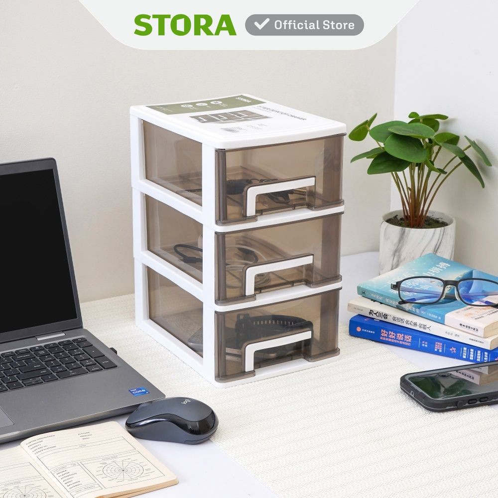 Jual Stora 24X17X30 cm Organizer Meja 3 Tingkat Tempat Makeup Susun ...