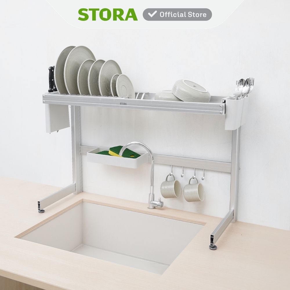 Jual Stora Rak Piring Aluminium - Silver Dish Rack Tempat Peralatan ...