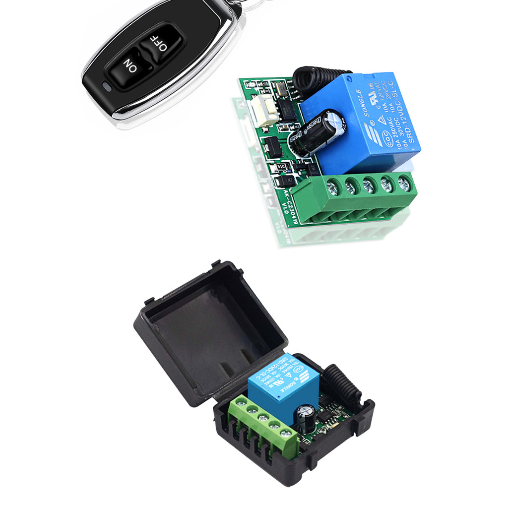 Jual RF 433Mhz Remote Control Wireless Switch DIY Module DC 12V 1CH 10A ...