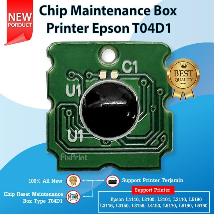 Jual Chip Reset Maintenance Box T04D1 Waste Tank Printer L4150 L4160 ...