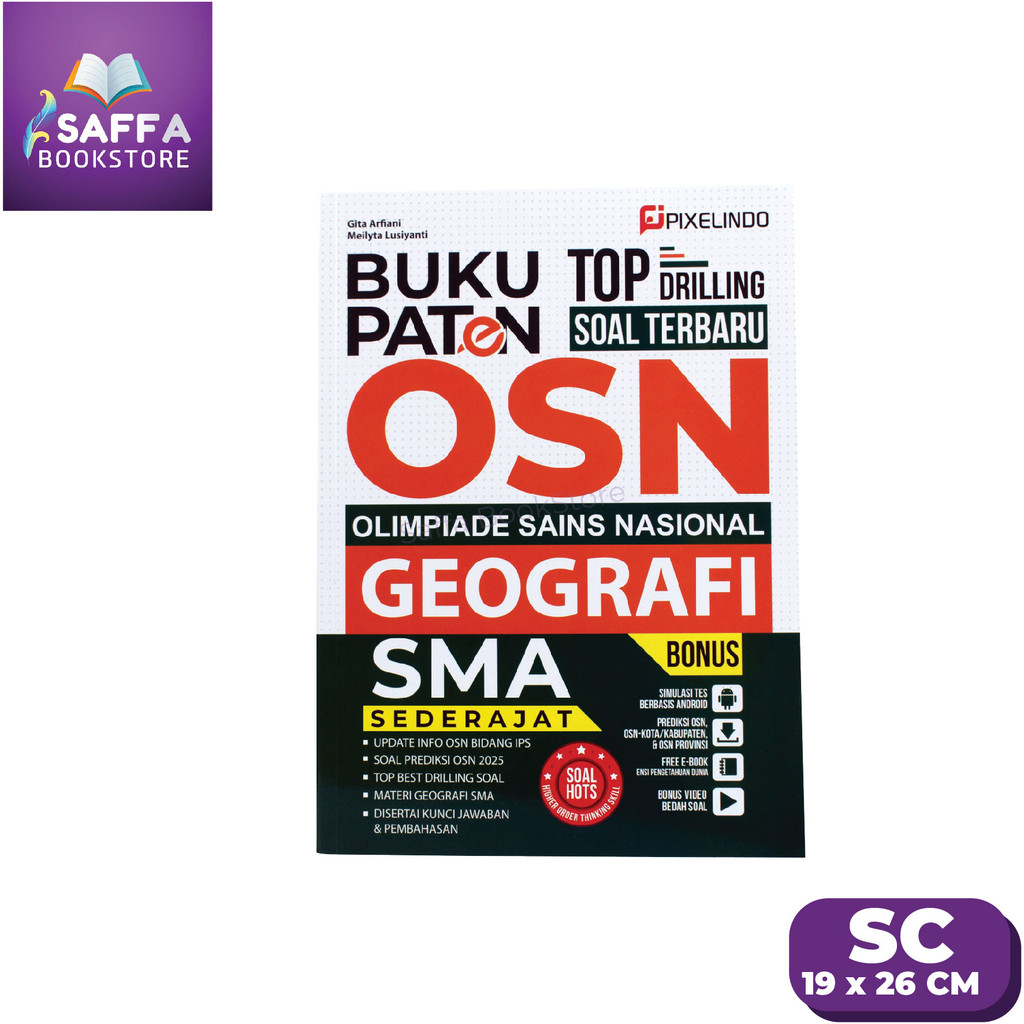 Jual Buku Osn Geografi 2025 Update Soal Osn Terbaru Pengetahuan Persiapan Ujian Sma Pixelindo ...