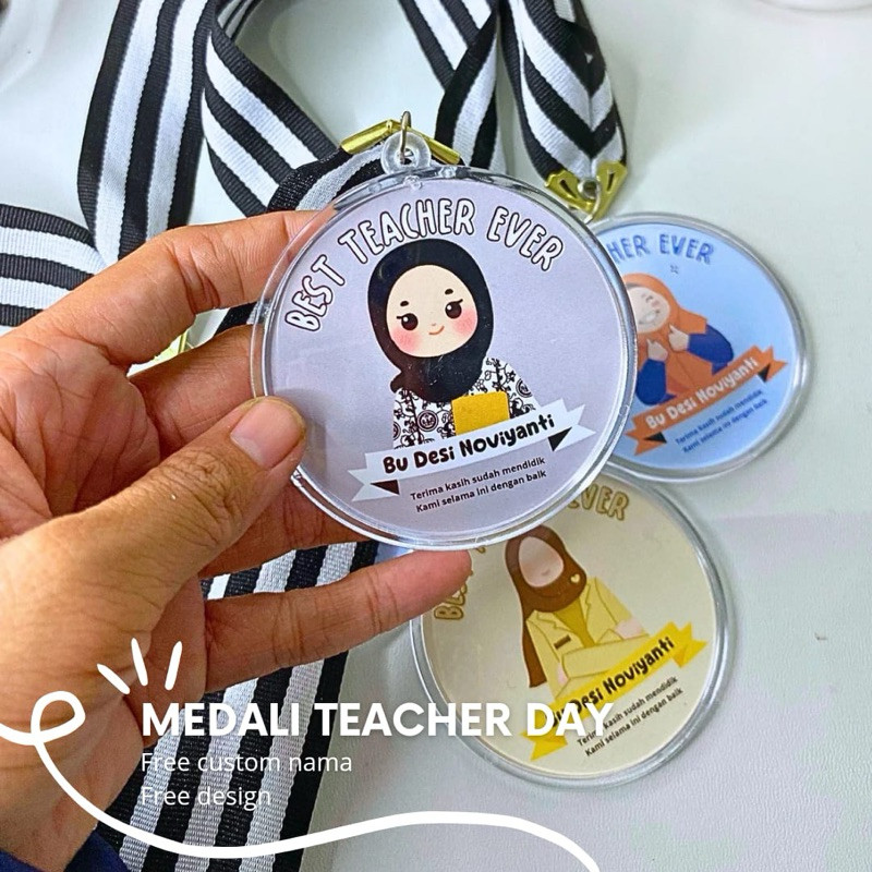 Jual MEDALI CUSTOM NAMA SPESIAL DESIGN HARI GURU Medali Custom ...
