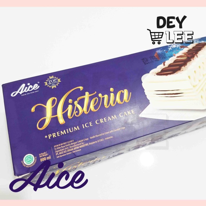 Jual AICE Histeria Premium Ice Cream Cake 800ml Vanila Cokelat Dessert ...