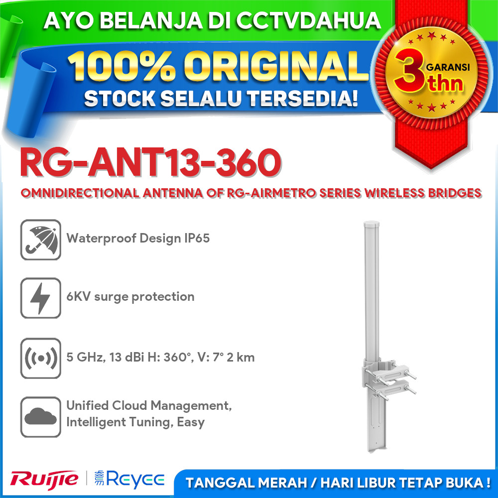Jual RUIJIE REYEE RG-ANT13-360 OMNIDIRECTIONAL ANTENNA OF RG-AIRMETRO ...