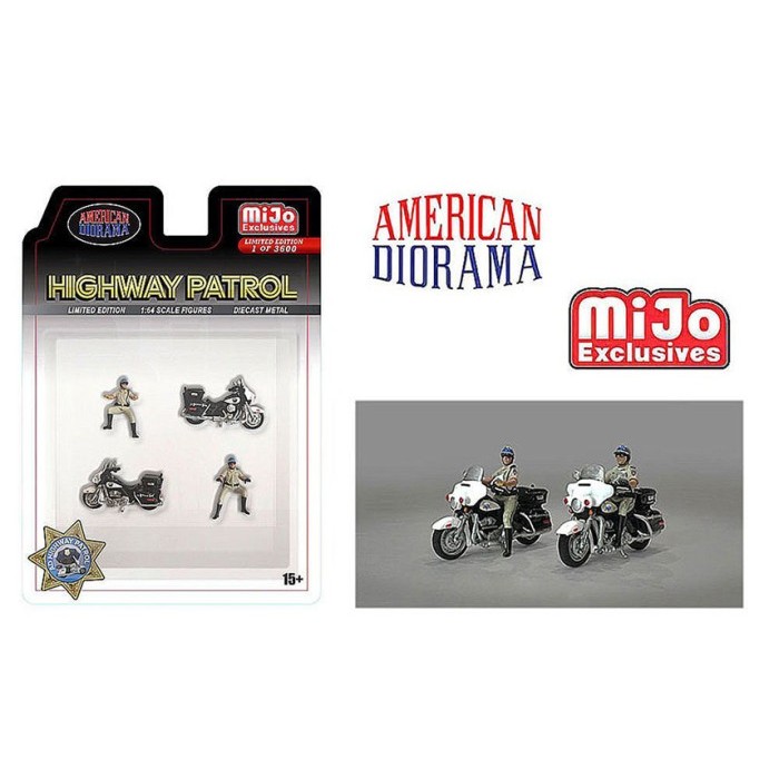 Jual Diecast American Diorama 1:64 Mijo Figure Set - Highway Patrol ...