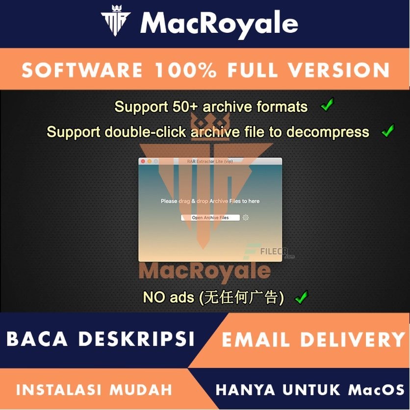 Jual [MacOS] RAR Extractor Unarchiver Pro Full Version Lifetime Full ...