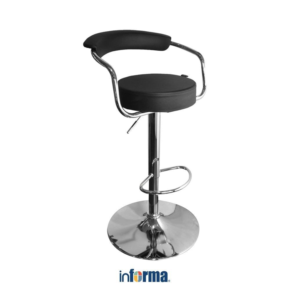 Jual Informa Welkom Kursi Bar Kulit - Hitam Bar Stool Kursi Kafe ...