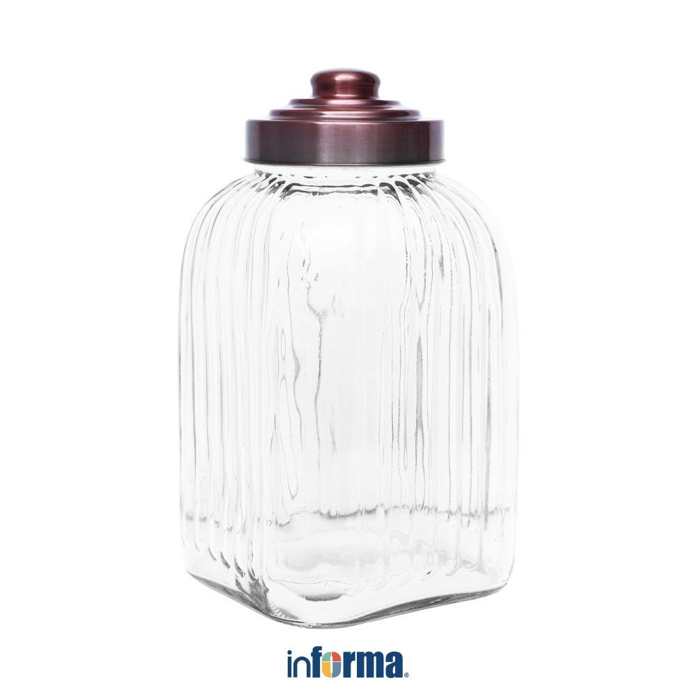 Jual Informa 4.95 ltr Talivia Stoples Kaca - Copper Jar Tempat Simpan ...