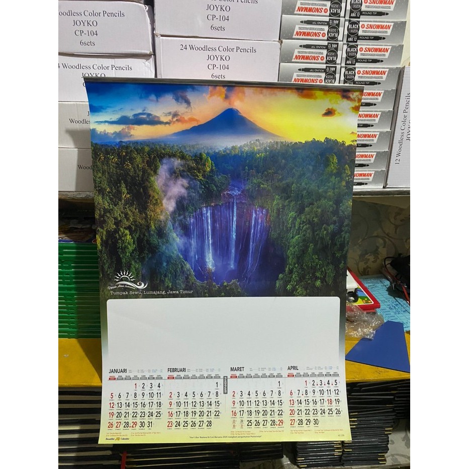 Jual KALENDER AO dinding Catur wulan 2025 3 lembar + SABLON - ALAM INDO ...