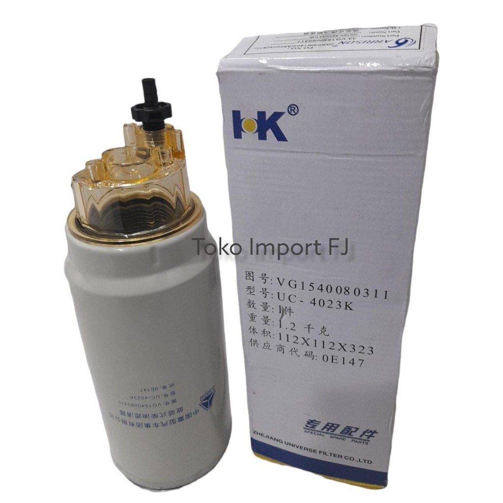 Jual Water Separator Fuel Filter Vg1540080311 for Sinotruk HOWO 380 ...
