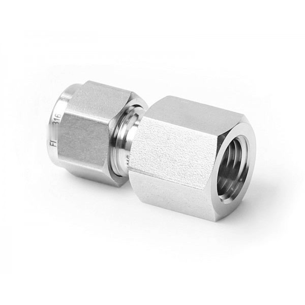 Jual Female Connector 12 mm OD x 1/2" NPTF SS 316 / Female Connector ...