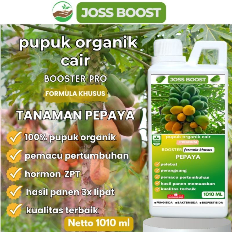 Jual Pupuk Organik Cair Booster PEPAYA, POC JOSSBOOST Pepaya, poc kompos organik Melebatkan ...