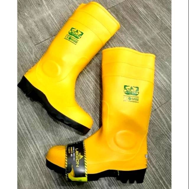 Jual Sepatu Boot Rubber Safety LEGION Karet Ujung BESI Steel Toe Proyek ...