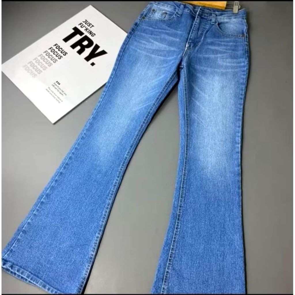 Jual Highwaist Jeans Retro Celana Jeans Cutbray Premium Strecht ...