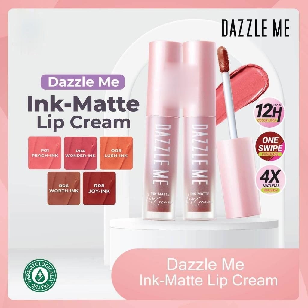 Jual DAZZLE ME Ink-Matte Lip Cream - Lip Cream Matte Long Lasting by Dazzle Me | Shopee Indonesia
