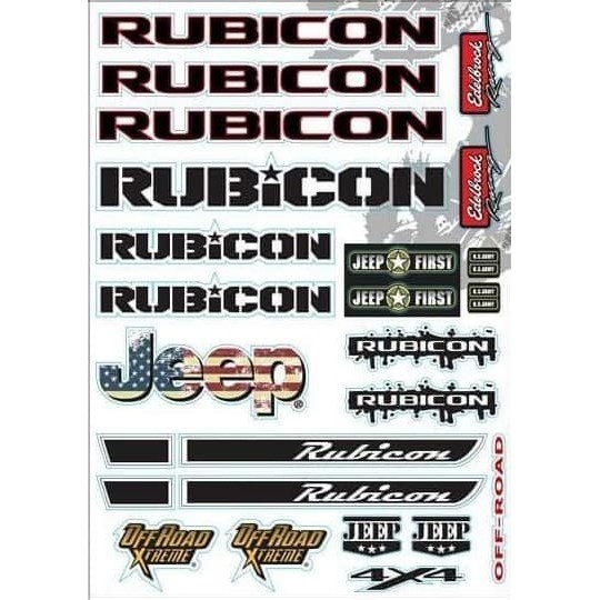 Jual Stiker/sticker decal RC Jeep Rubicon 4 | Shopee Indonesia