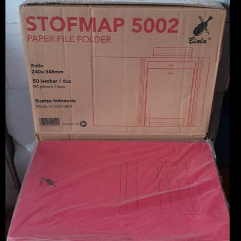 Jual Map Kertas Biola 5002 Merah Per Dus Isi 50 | Shopee Indonesia