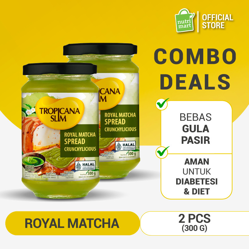 Jual Twin Pack - Tropicana Slim Royal Matcha Spread 300g - Selai Matcha ...