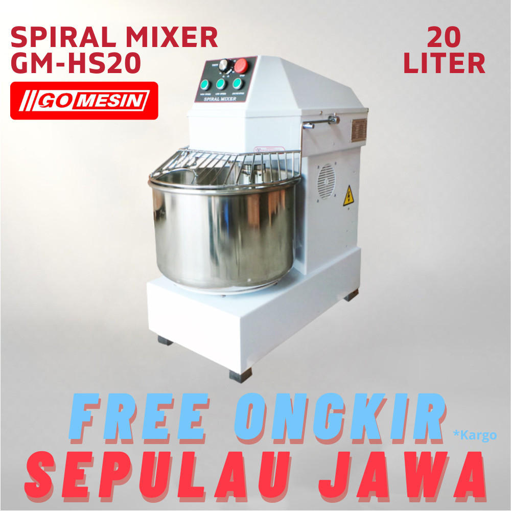 Jual Spiral Mixer 20 Liter Gomesin GM-HS20 Mixer 20 Liter | Shopee ...