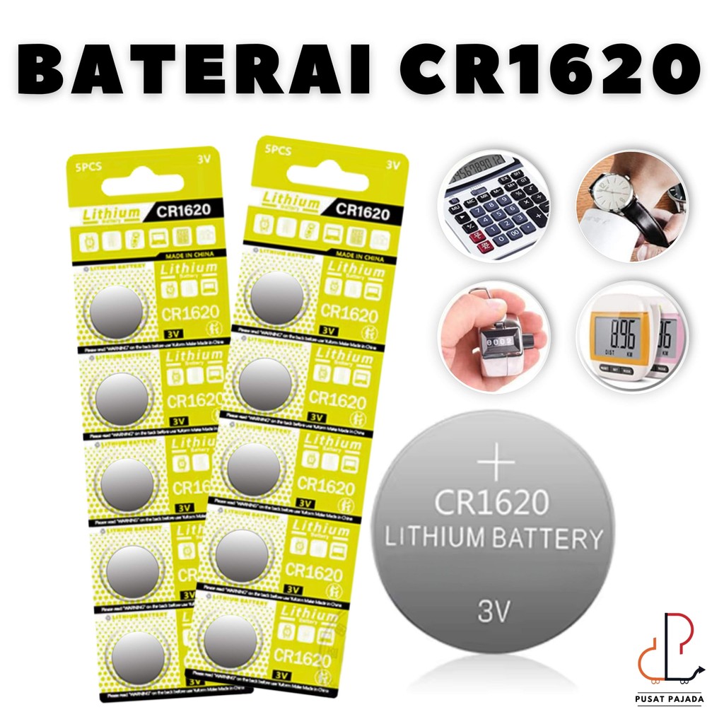 Jual Battery Baterai Batre Kancing Button Cell CR1620 CR-1620 CR 1620 ...