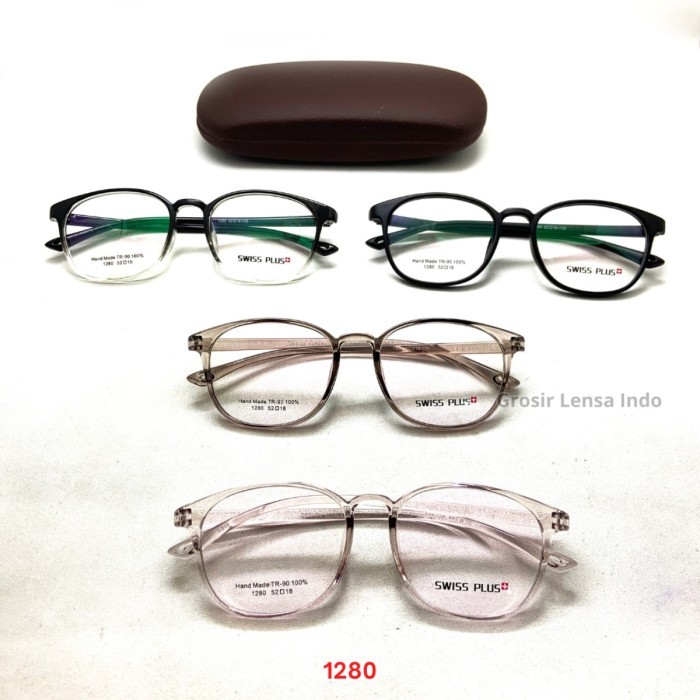 Jual FRAME KACAMATA ORIGINAL SWISS PLUS 1280 PRIA/WANITA PREMIUM SIZE ...