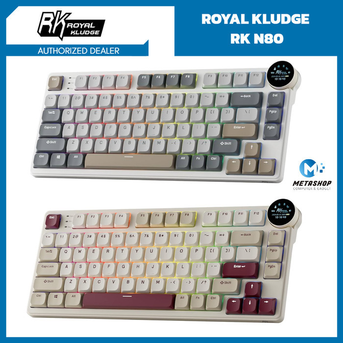 Jual Royal Kludge RK N80 Low Profile Wireless Mechanical Keyboard Gaming Hotswappable | Shopee ...